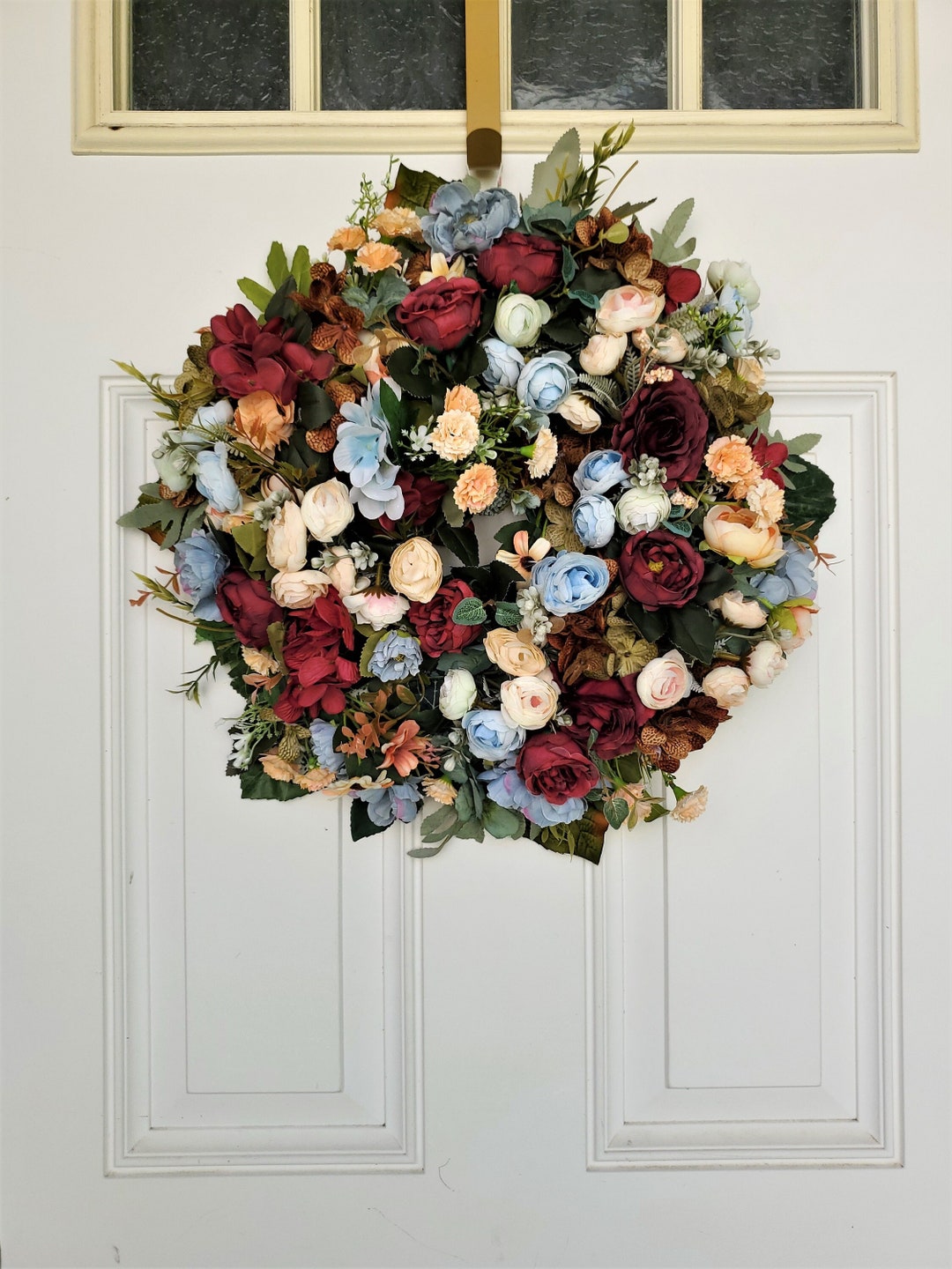 Luxury Modern Elegance Front Door Wreath-colorful Tuscan Front Door ...