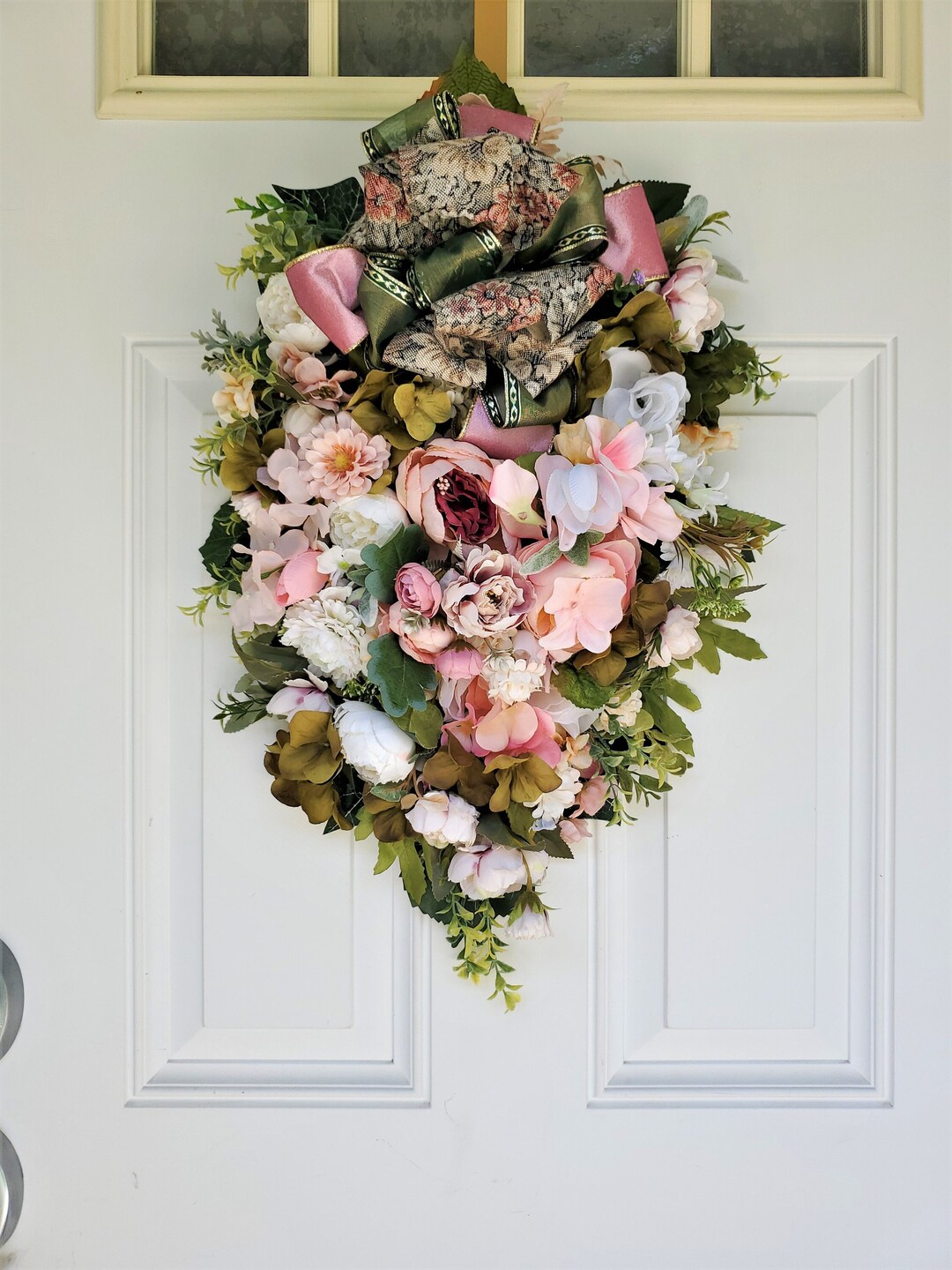 Luxury French Country Front Door Hanger-floral Door Wall - Etsy