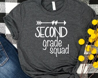 Second grade teacher shirt | Etsy