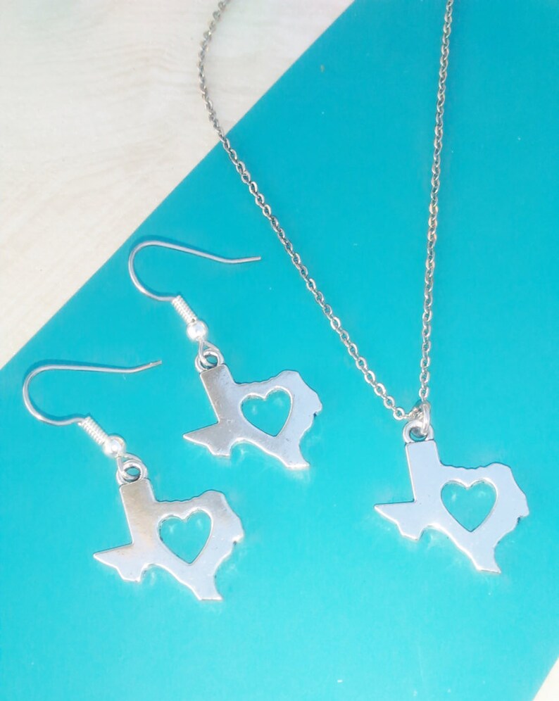 TEXAS EARRINGS Texas Jewelry Texas State Gift Silver Texas - Etsy