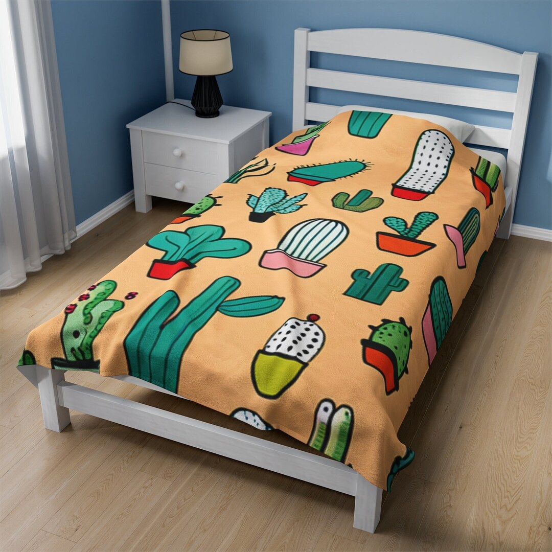 Baby Girl Blanket Gift Cactus Baby Shower Blanket Desert Plant Cactus ...