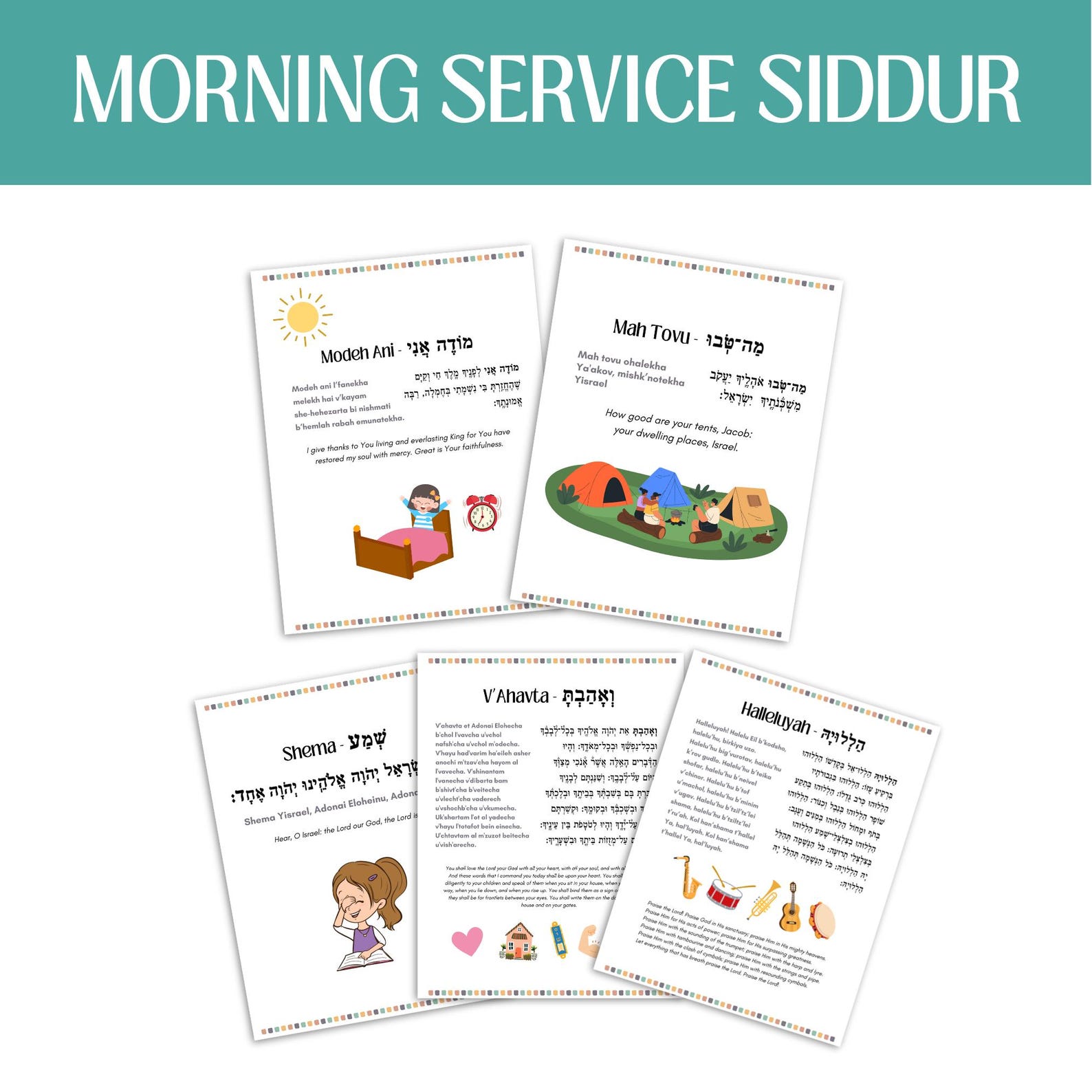 Kid-friendly Morning Siddur With Hebrew, English, and Transliteration ...
