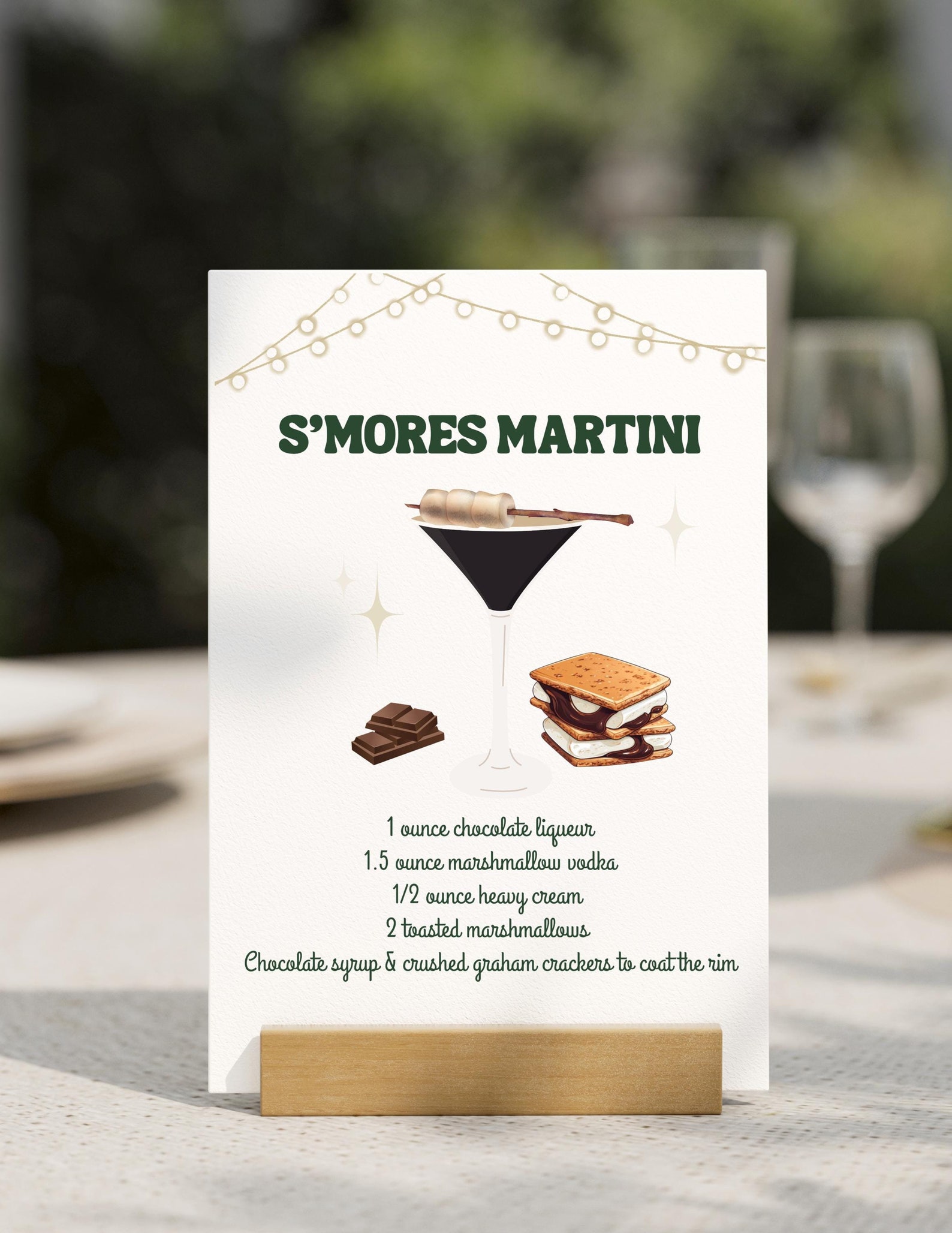 Signature Cocktail - Smore's Martini Downloadable File - Etsy