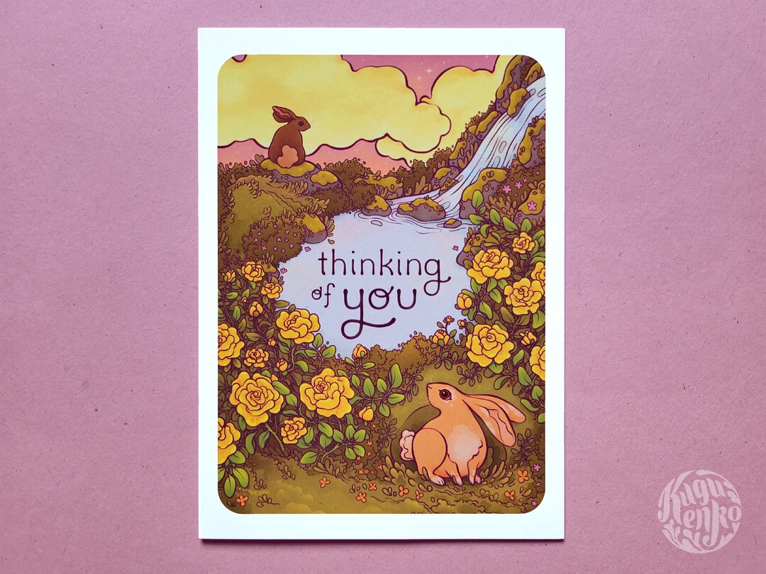 Thinking of You Greeting Card With Envelope | 5"x7" Thoughtful Card for ...