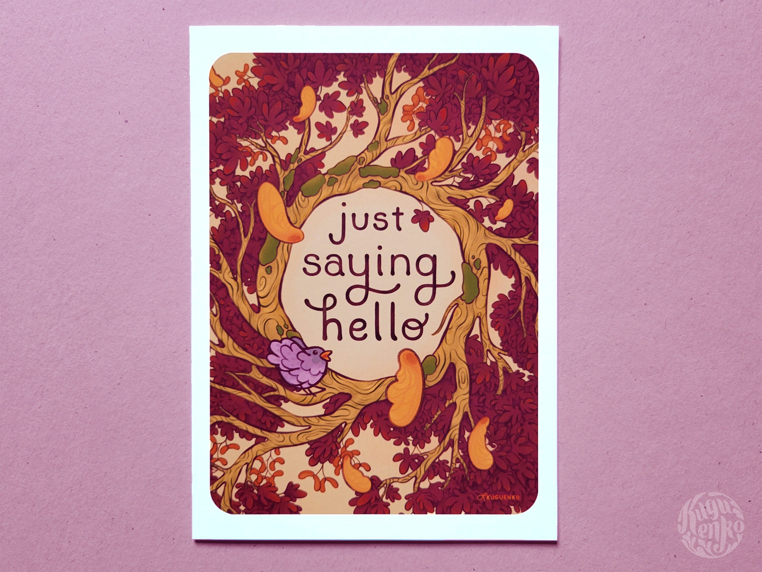 Just Saying Hello Greeting Card | 5"x7" Card for Everyday Greetings - Etsy