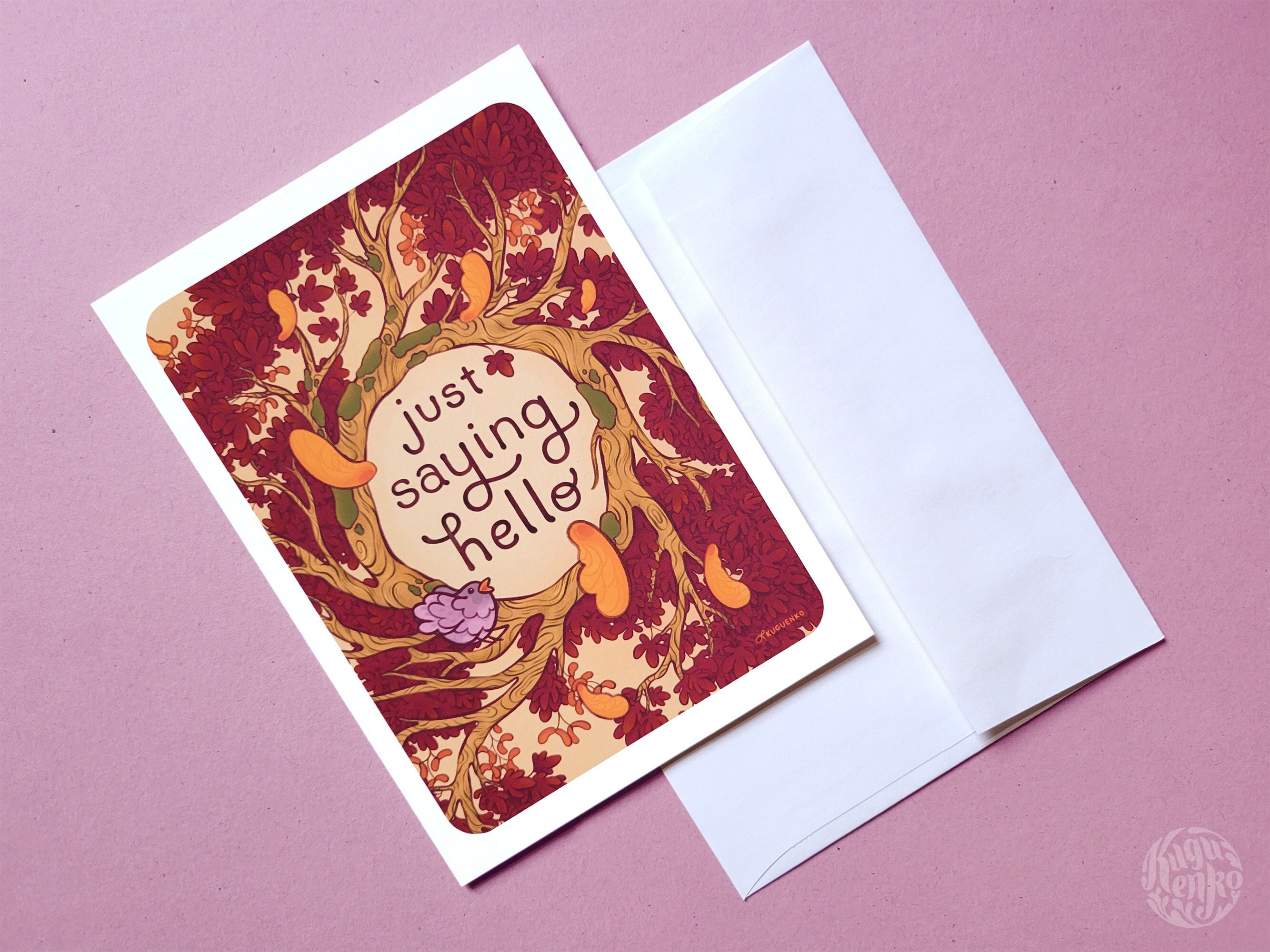 Just Saying Hello Greeting Card | 5"x7" Card for Everyday Greetings - Etsy