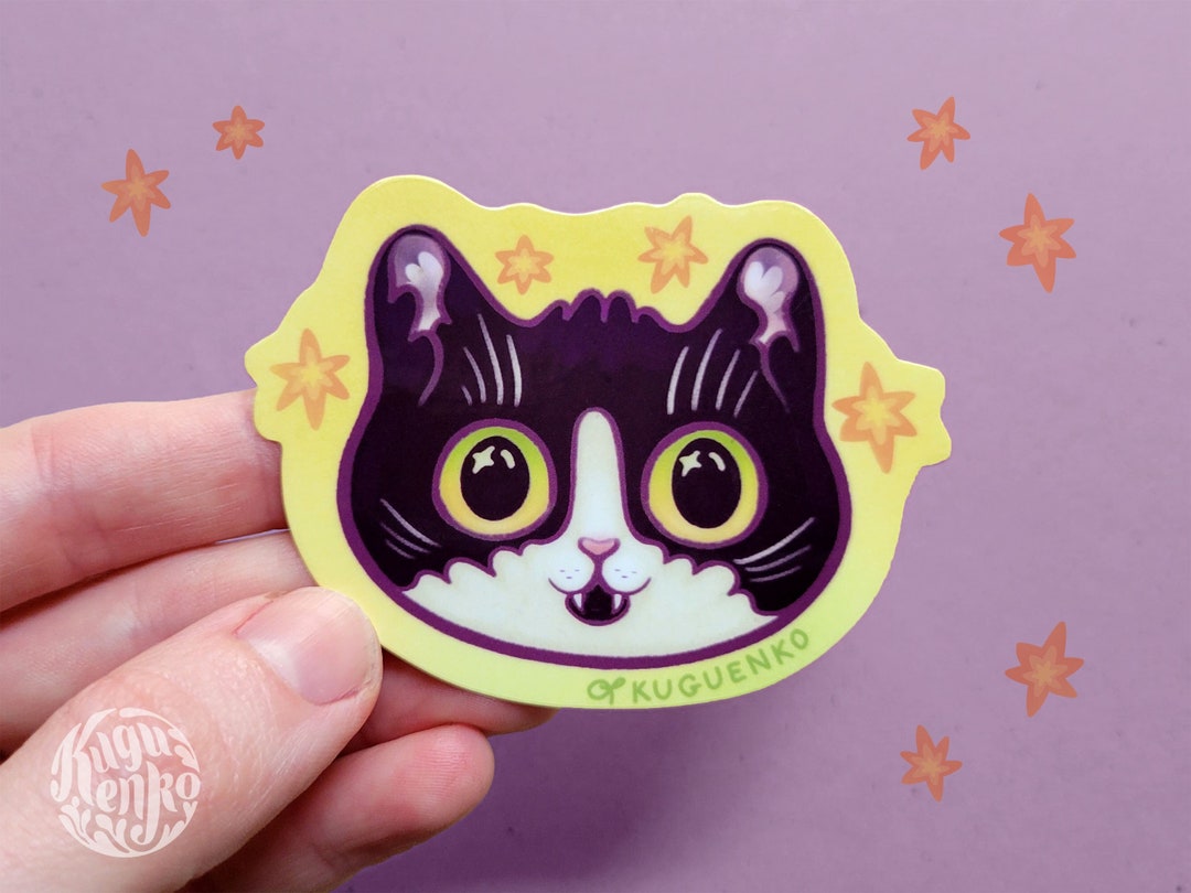 Happy Tux Vinyl Sticker | Cute, Joyful, Zoomy Black & White Tuxedo ...