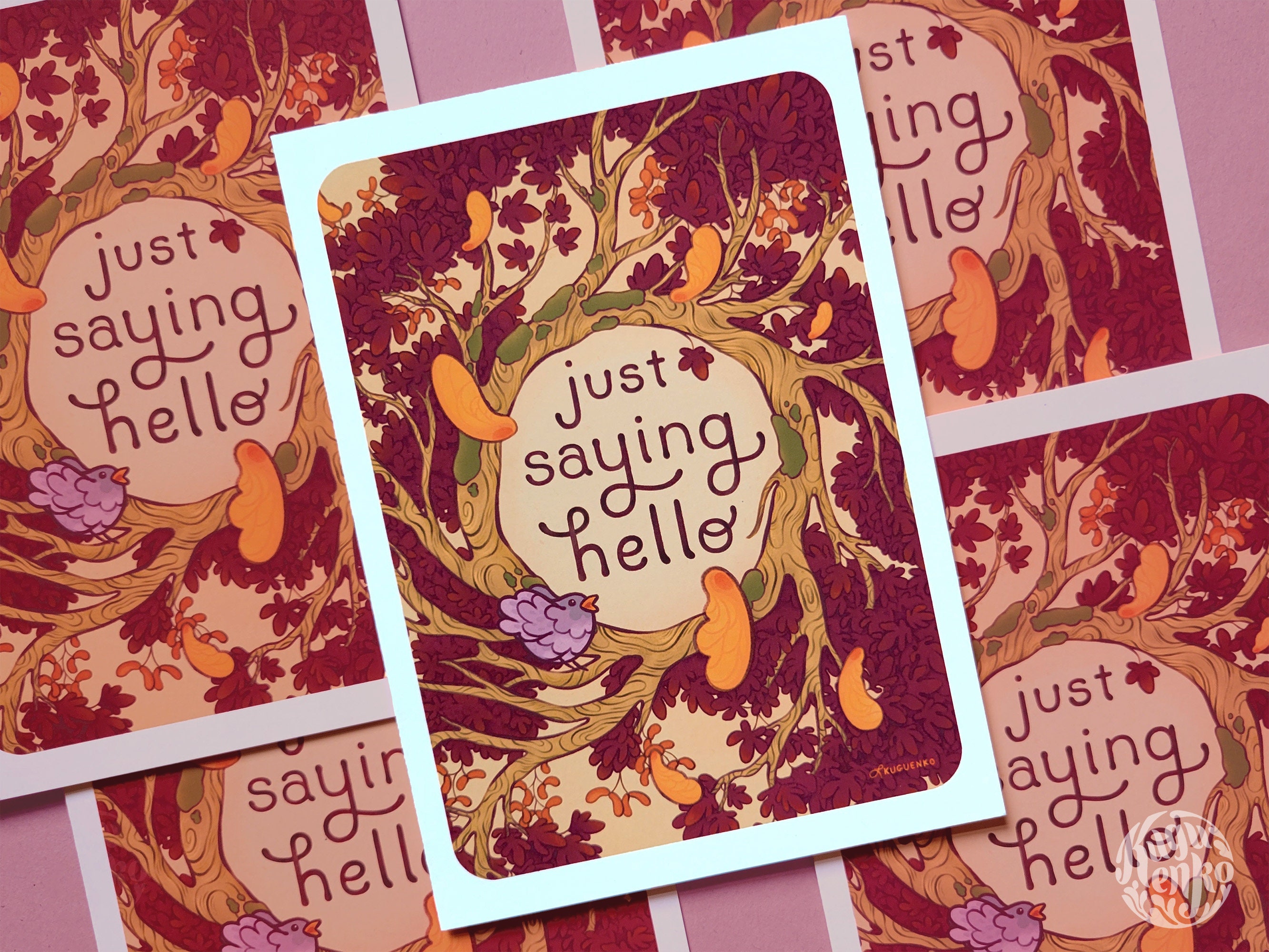 Just Saying Hello Greeting Card | 5"x7" Card for Everyday Greetings - Etsy