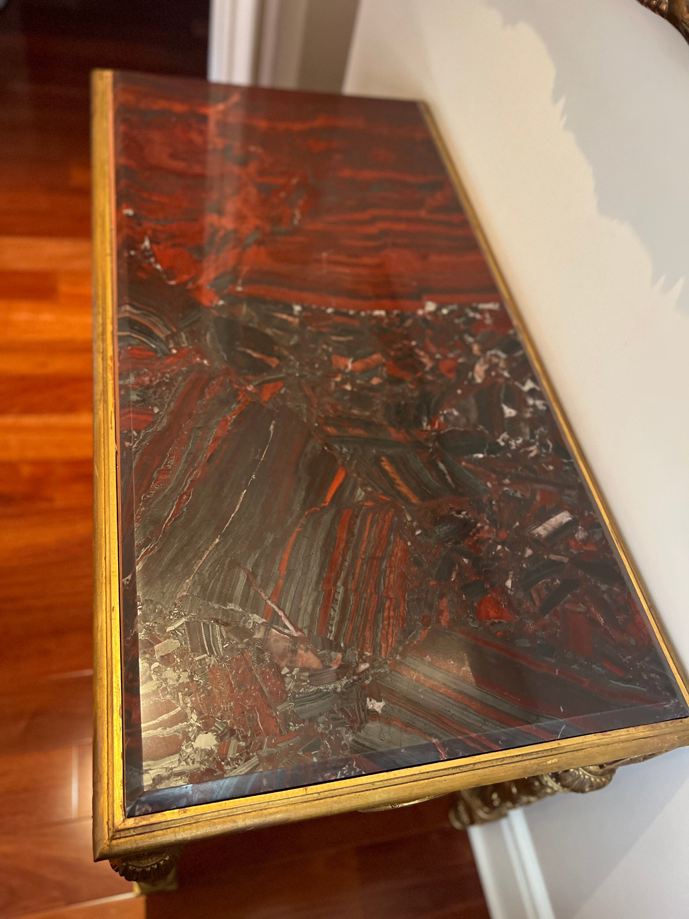 Vintage Hiend Rococo Italian Ornate Gold Wood Granite Console Table - Etsy