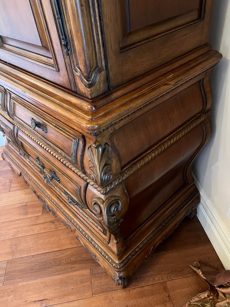 Vintage Old World Thomasville Traditional Wood Armoire Hutch Dresser - Etsy