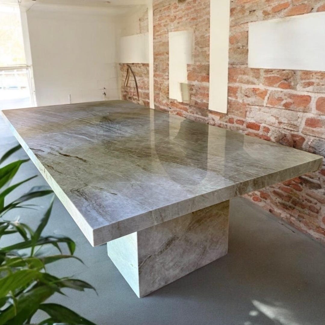 Custom 10k Stunning Taj Mahal Quartz Marble Rectangle Dining Table - Etsy
