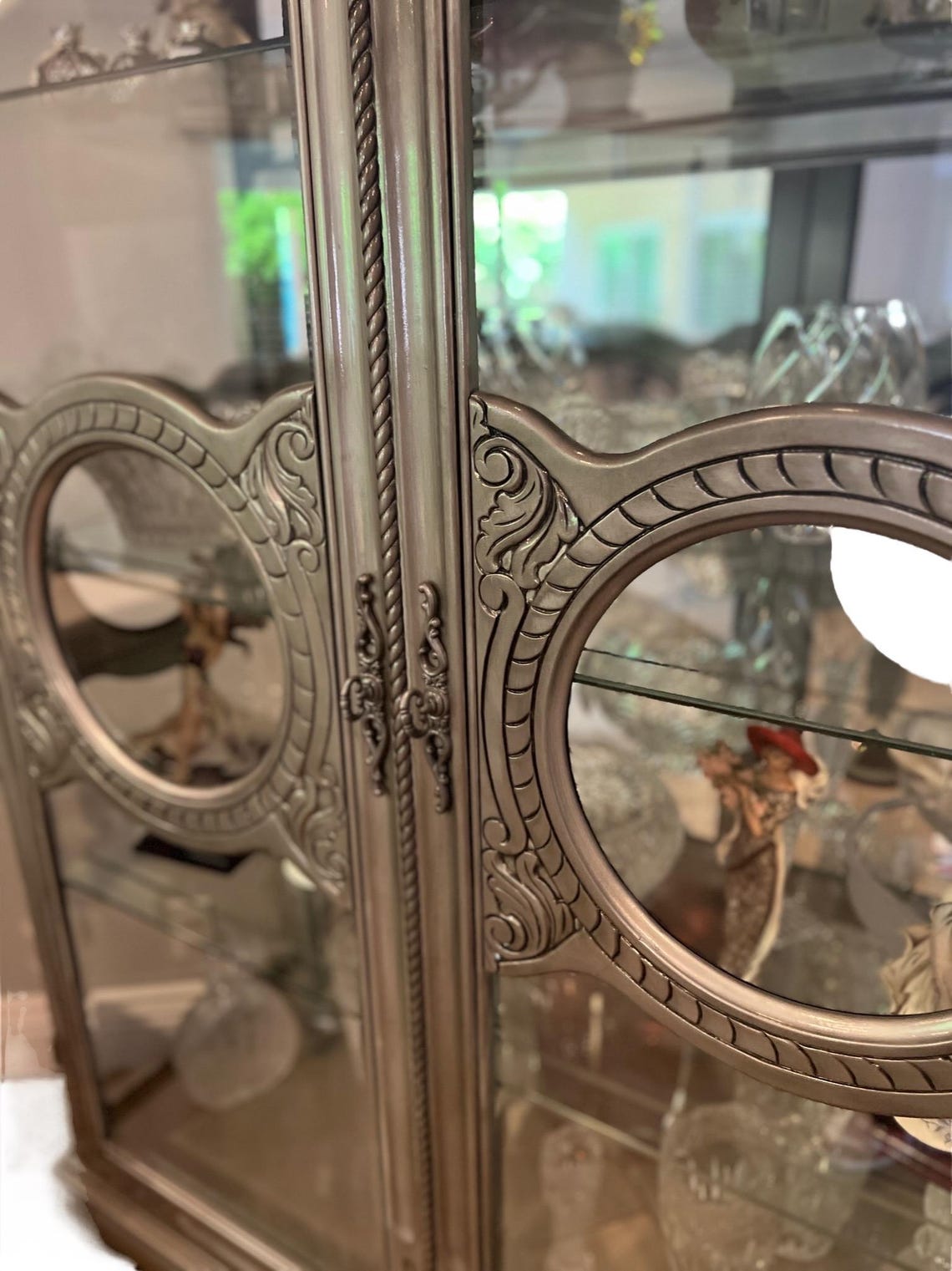 Stunning Hiend Italian Ornate Silver Wood Display Cabinet Vitrin - Etsy