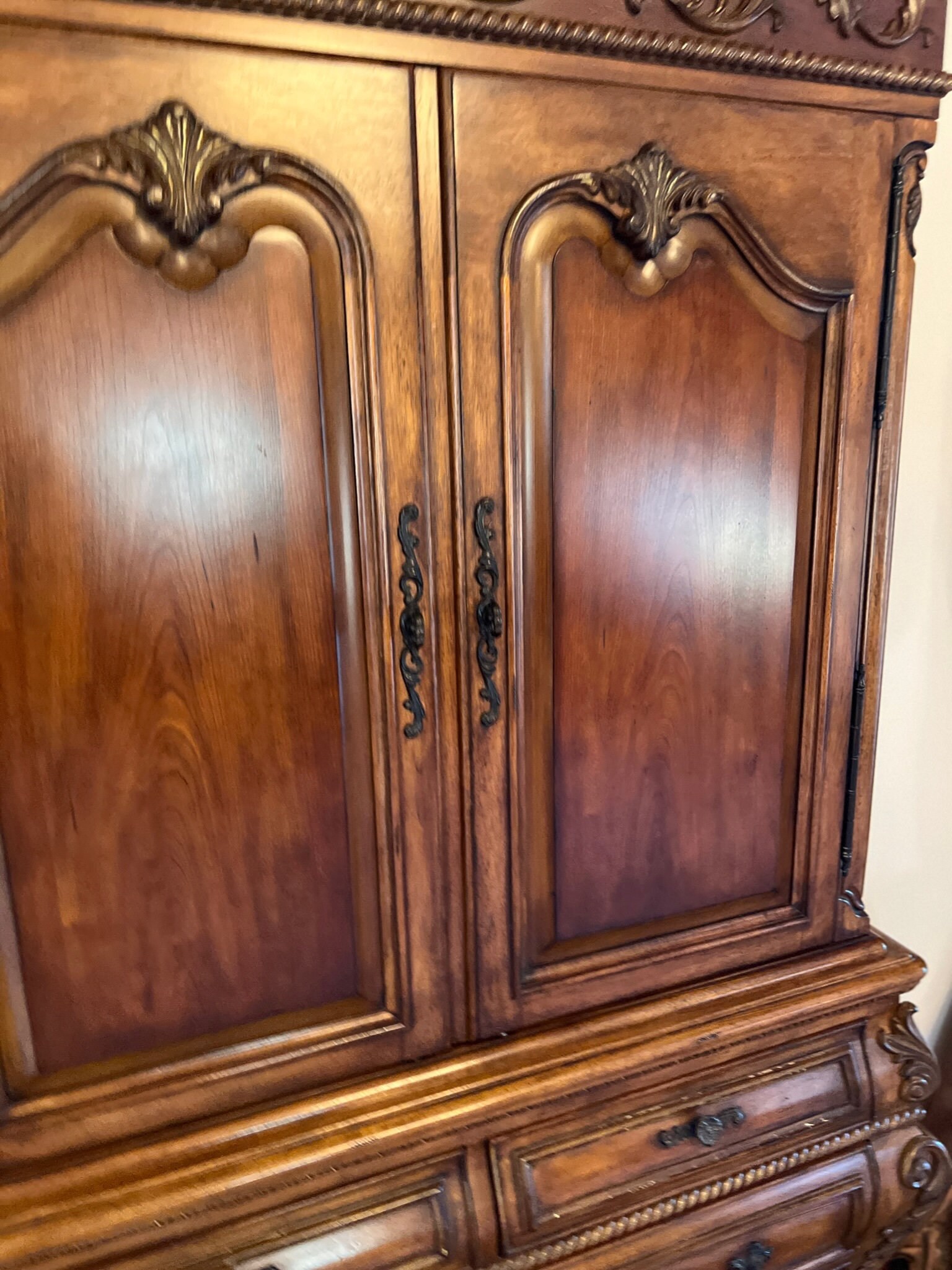 Vintage Old World Thomasville Traditional Wood Armoire Hutch Dresser - Etsy