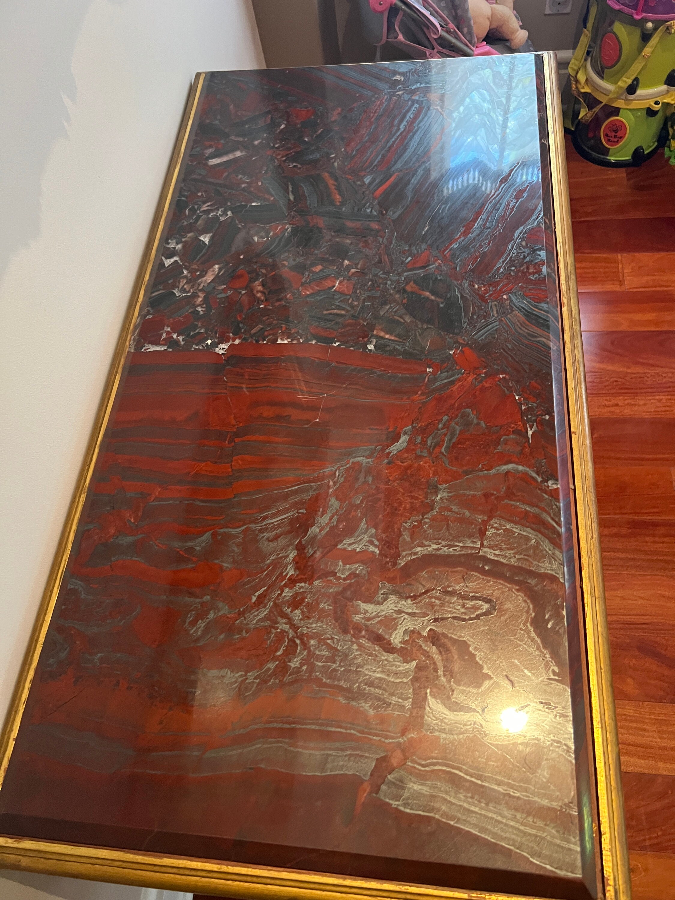 Vintage Hiend Rococo Italian Ornate Gold Wood Granite Console - Etsy