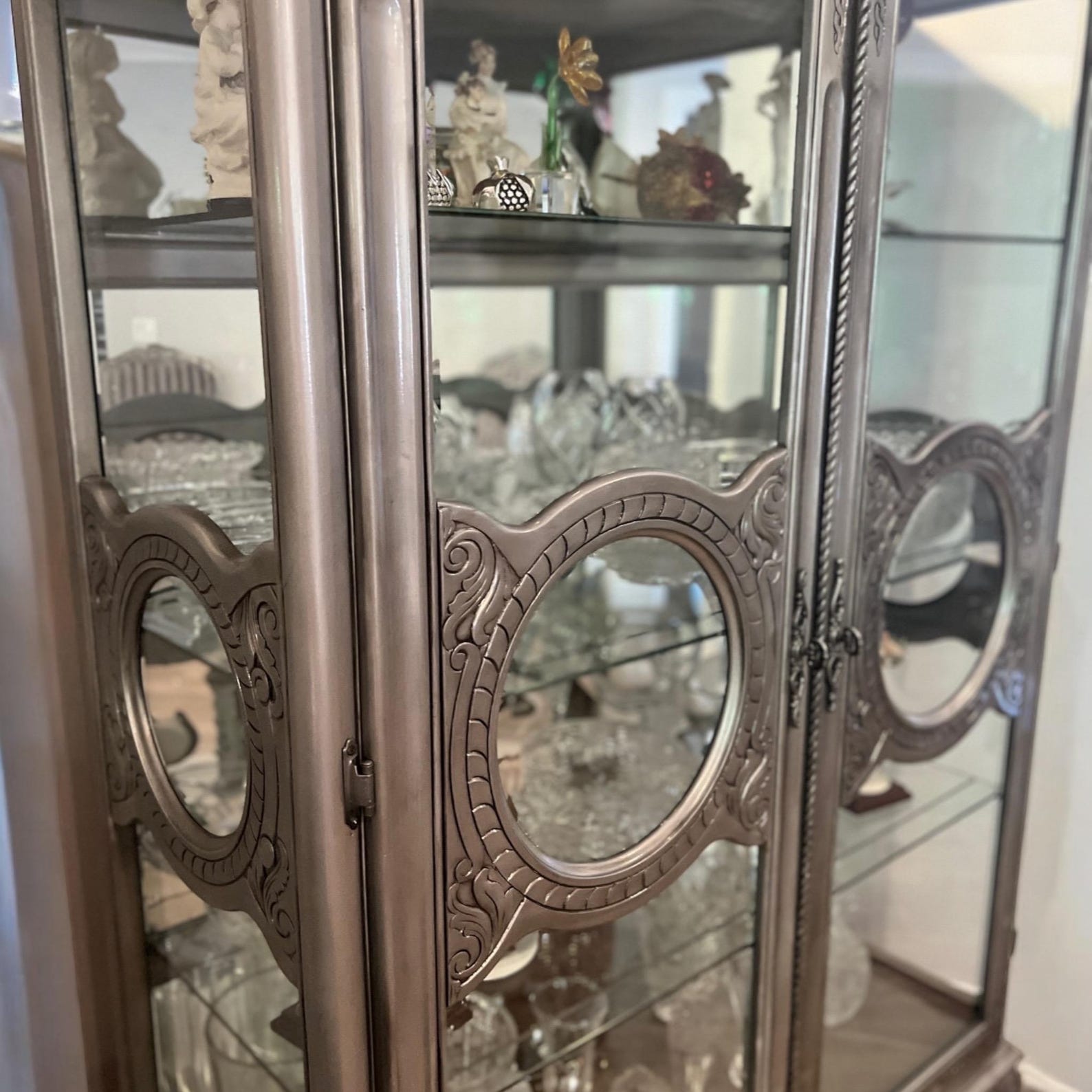 Stunning Hiend Italian Ornate Silver Wood Display Cabinet Vitrin - Etsy