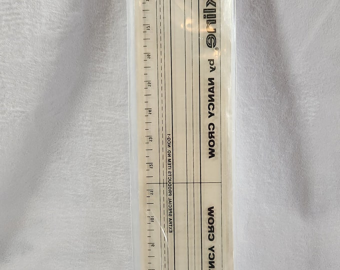 Vintage Quickline Clear Acrylic Ruler for Quilting and Sewing Nancy ...