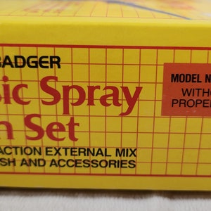 Vintage Badger 250-1 Basic Spray Gun Set Without Propel Can New in Box ...