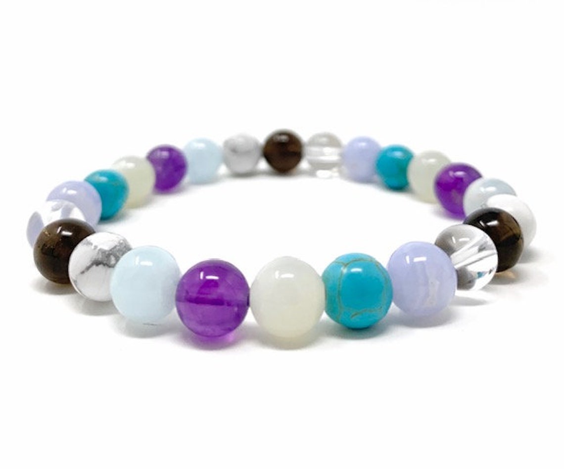 Calm Emotions Power Bead Bracelet Healing Crystal Gemstone - Etsy UK