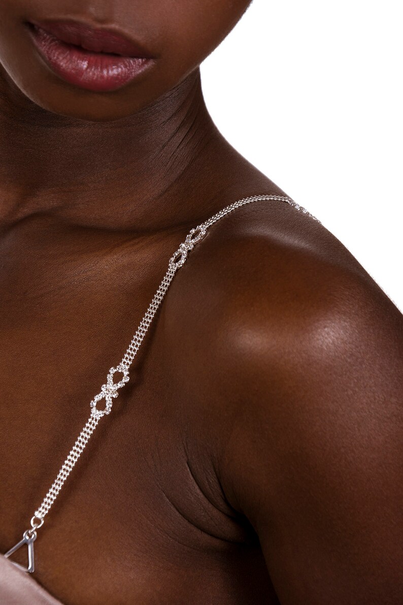 Isabella Jeweled Bra Or Swimsuit Bra Straps Strapless Bra Hack Decorative Bra Straps Diamante