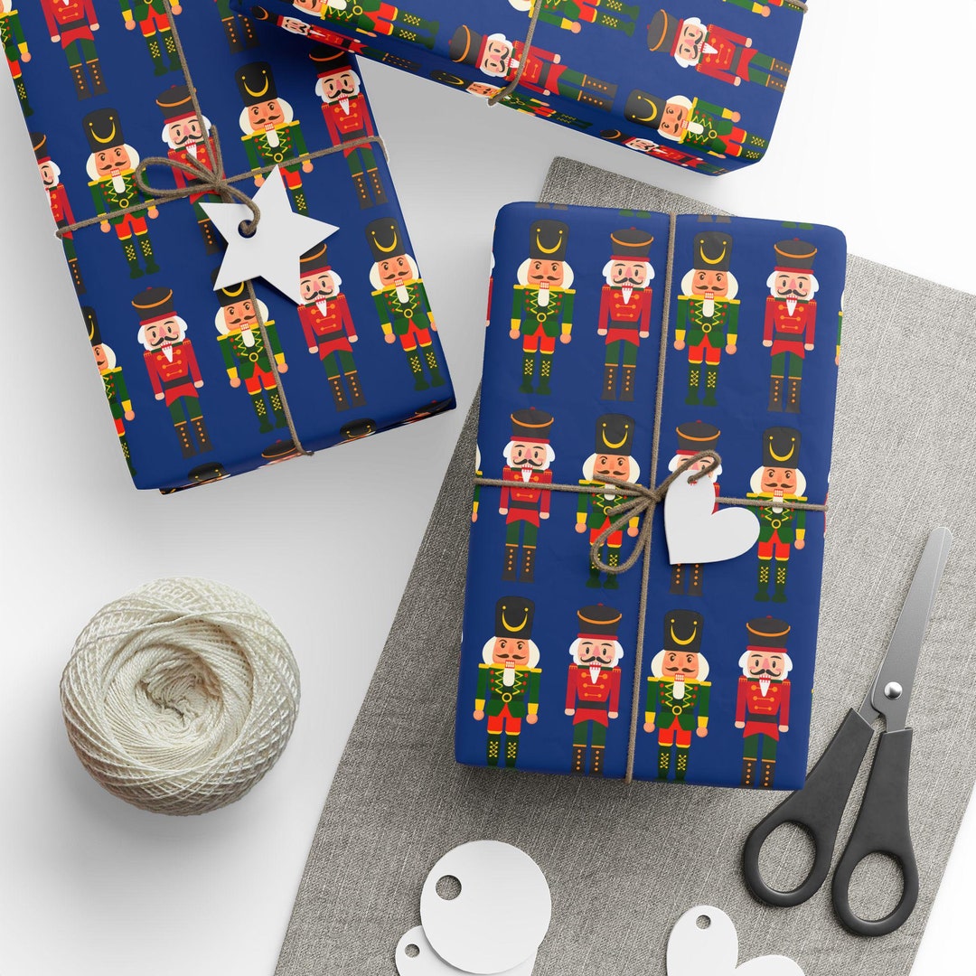 Nutcracker Wrapping Paper Holiday Gift Wrap by Smudgedpaperco - Etsy