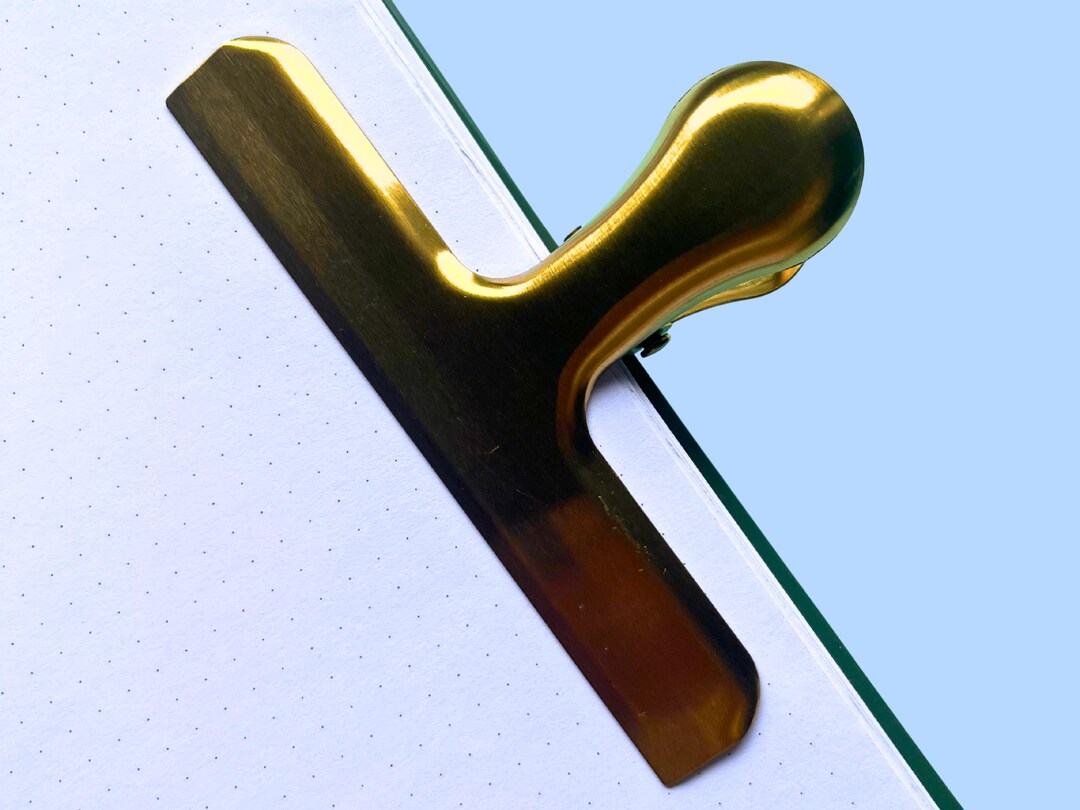 Gold Journal Clamp - Planner Page Holder - Metal Book Clamp ...