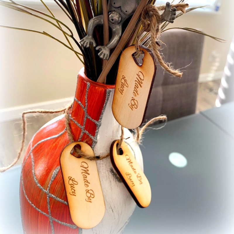 Engraved Wood Tags - Etsy