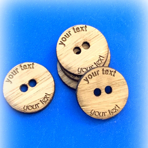 Engraved Wood Button - Etsy
