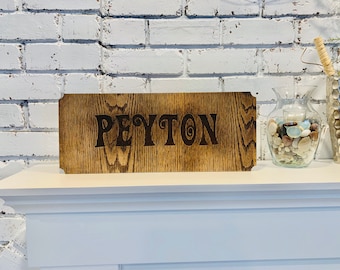 Custom Script Word Sign. Personalized Wood Sentence Sign - Etsy