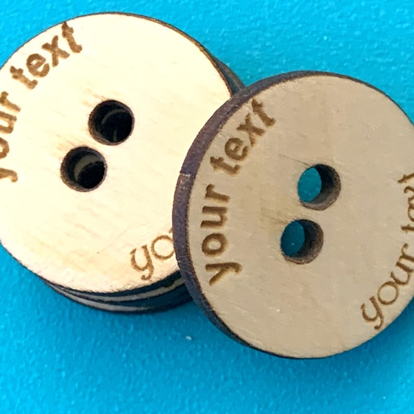 Engraved Wood Button - Etsy