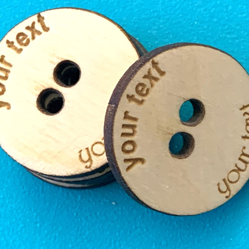 Engraved Wood Button - Etsy