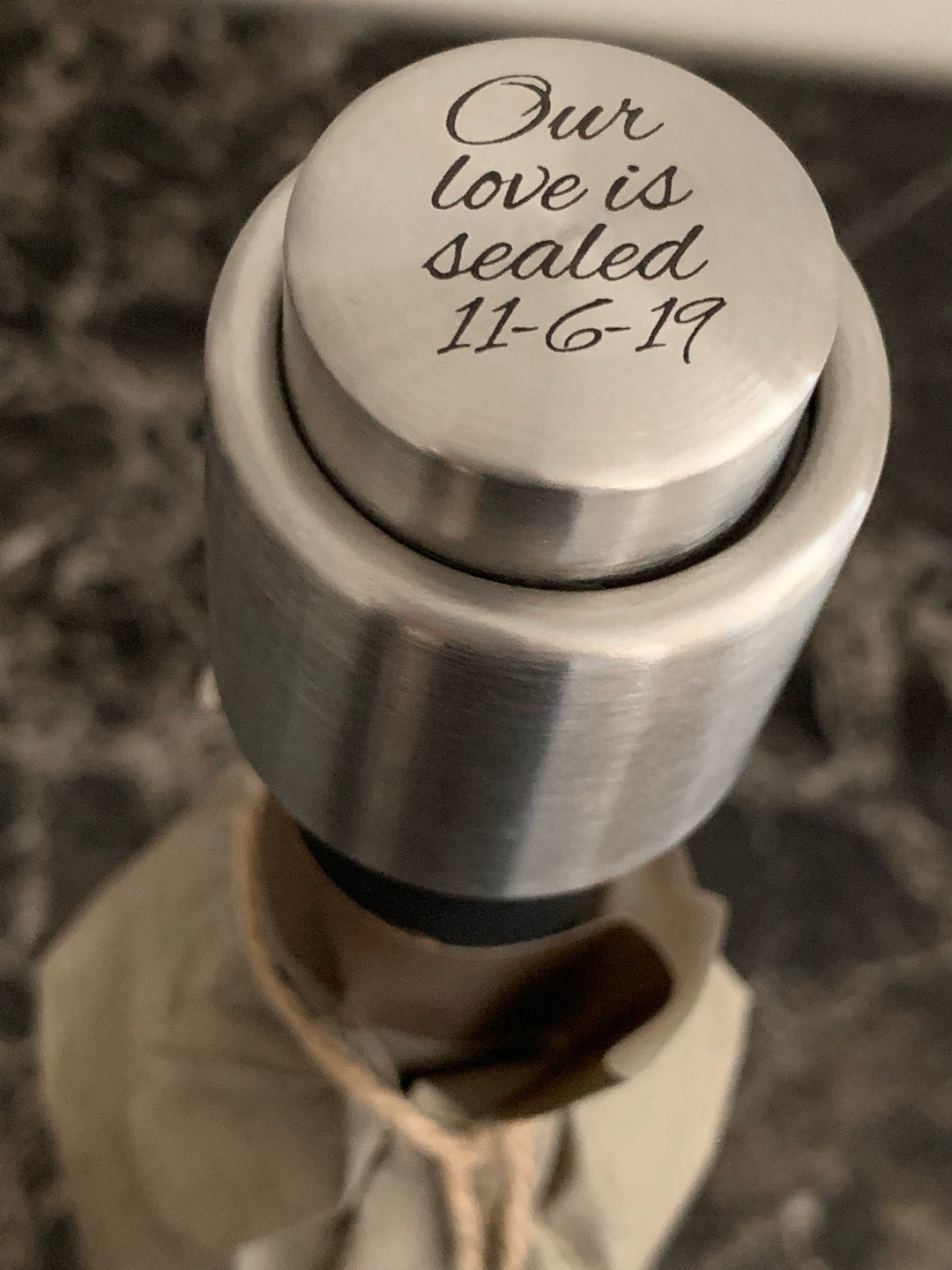 Personalized Wine Stopper - Stainless Steel Wine Stopper - Vacuum Seal ...