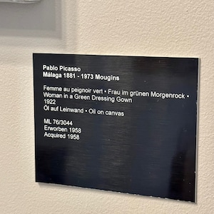 Museum Art Gallery Description Wall Sign - Custom Art Gallery Sign ...