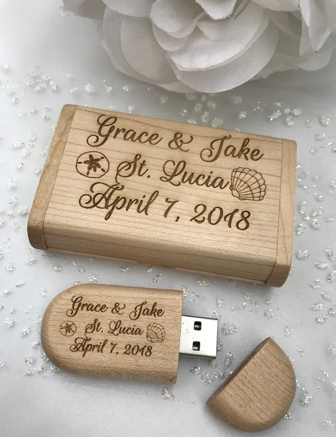Engraved Maple Wood 32GB USB Thumb Drive with Engraved Wooden | Etsy