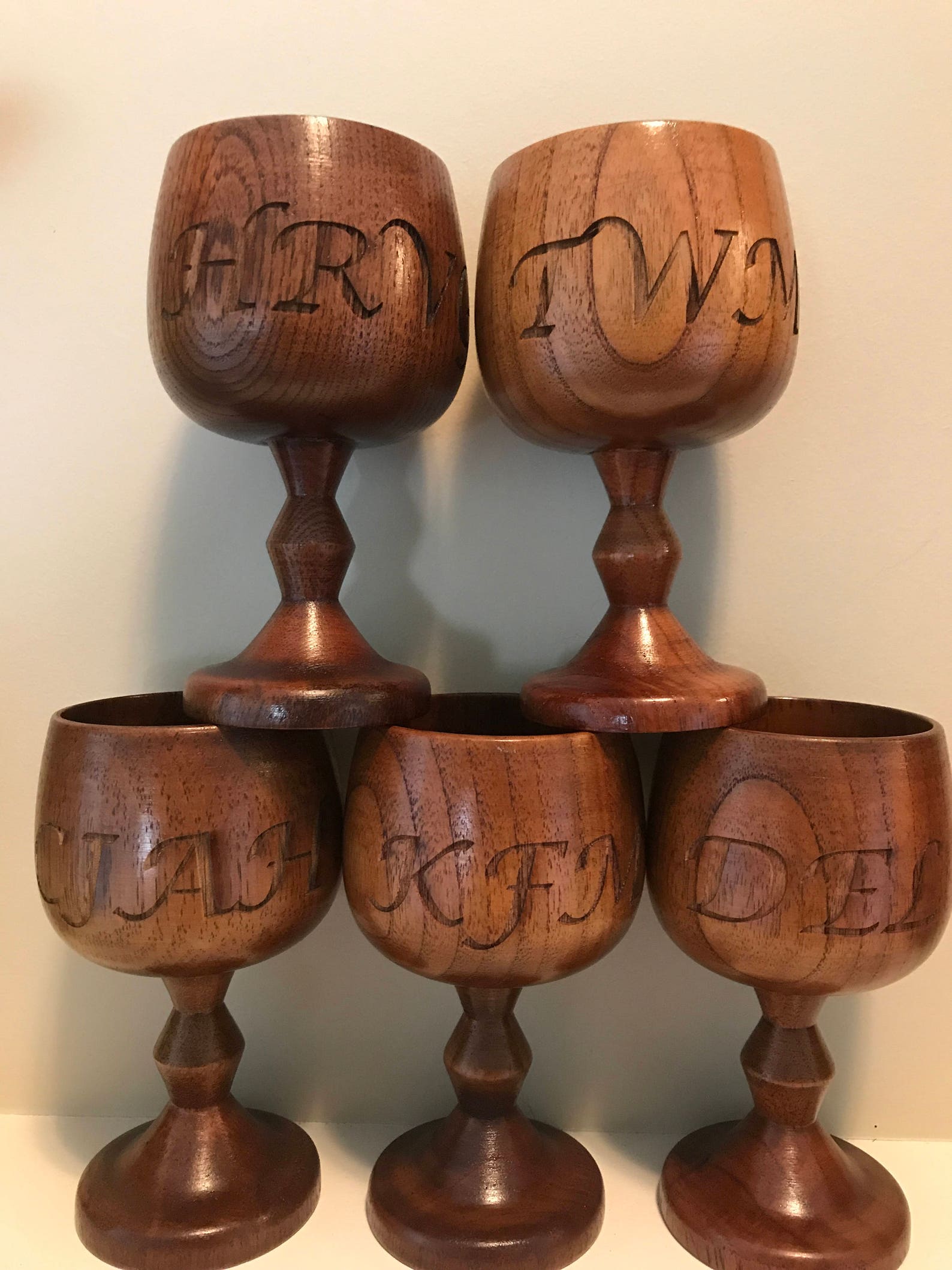 Personalized Goblet Custom Wood Goblet Engraved Wood Wine | Etsy