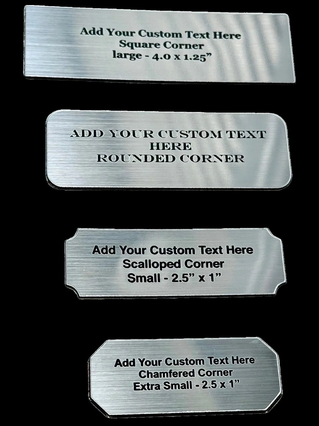 Engraved Silver Brushed Metallic Acrylic Trophy Plate, Award Plaque ...