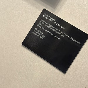 Custom Museum Art Gallery Sign: Black & White Acrylic Plaque, 3M ...