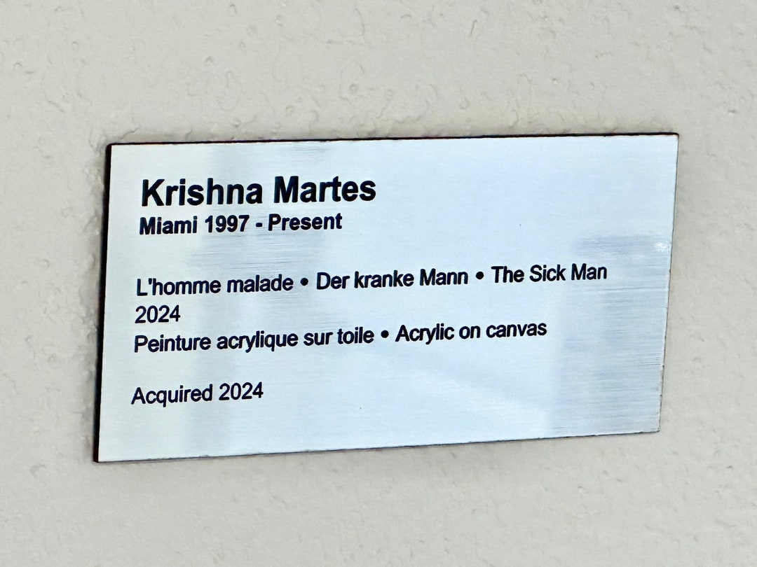 Art Museum Gallery Description Wall Sign - Custom Art Gallery Sign ...