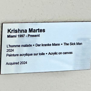 Art Museum Gallery Description Wall Sign - Custom Art Gallery Sign ...