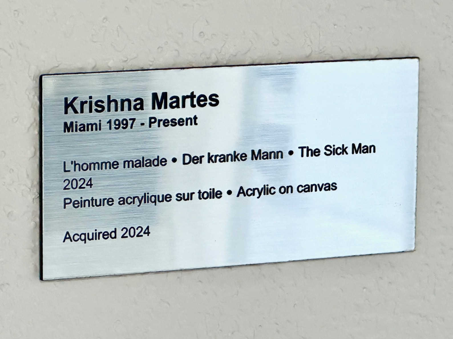 Custom Art Gallery Sign: Brushed Silver & Black Acrylic, Museum Style ...