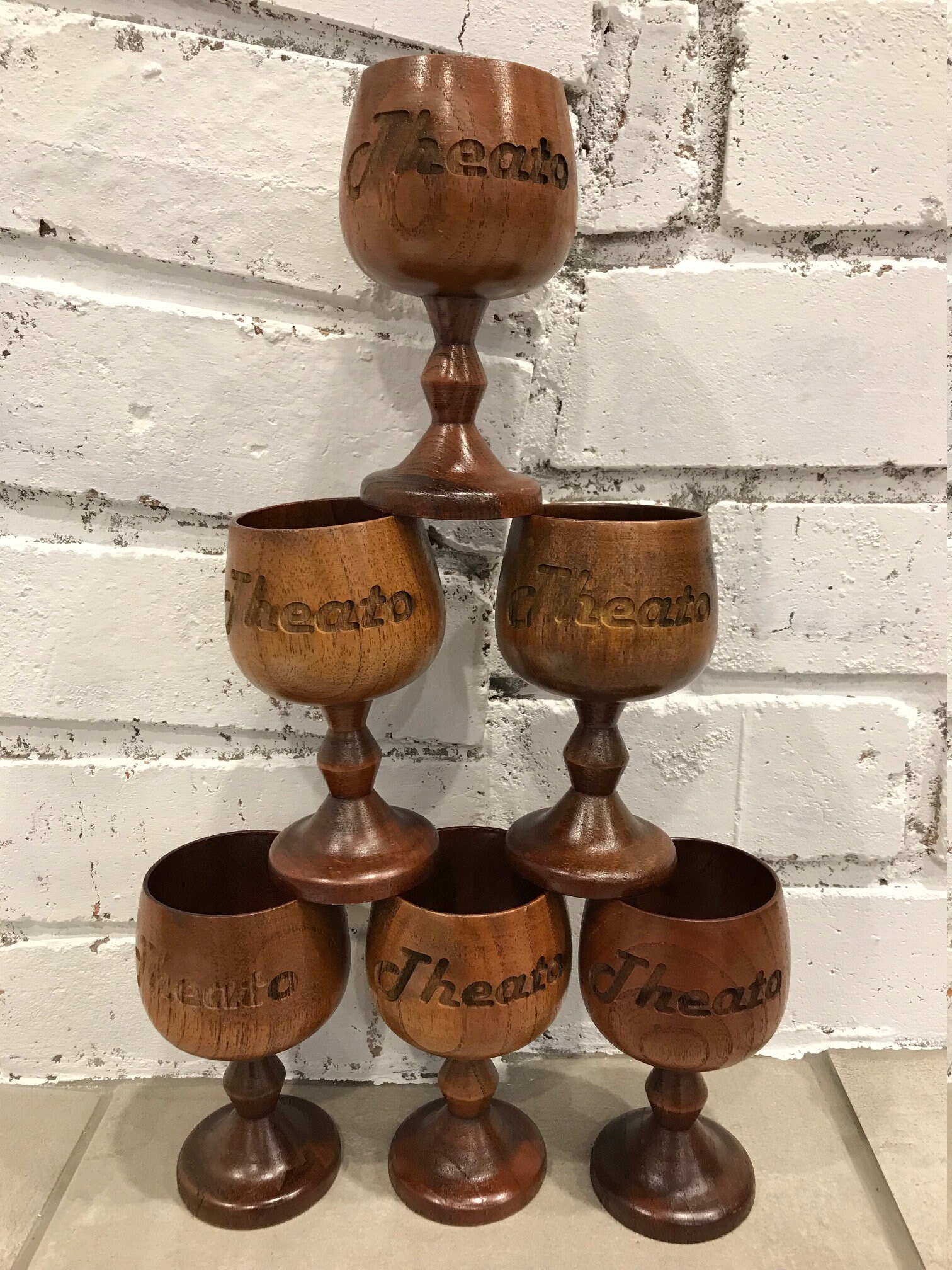 Personalized Goblet Custom Wood Goblet Engraved Wood Wine | Etsy