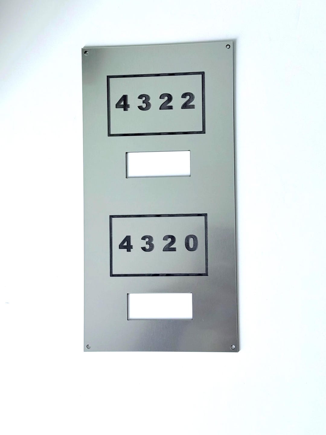 Custom Printed Electrical Wall Mount Plate Panel: Brushed Stainless ...