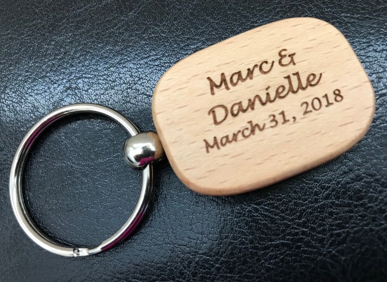 Custom Engraved Maple Wood Key Chain Key Tag Rectangle Shape - Etsy Canada