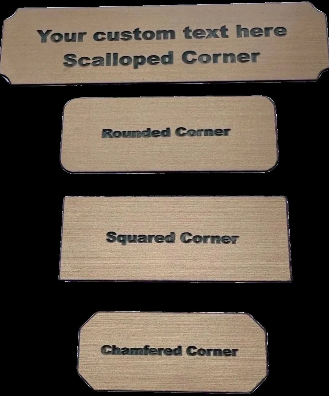 Engraved Bronze Acrylic Trophy Plate: Custom Award Plaque, Brushed ...