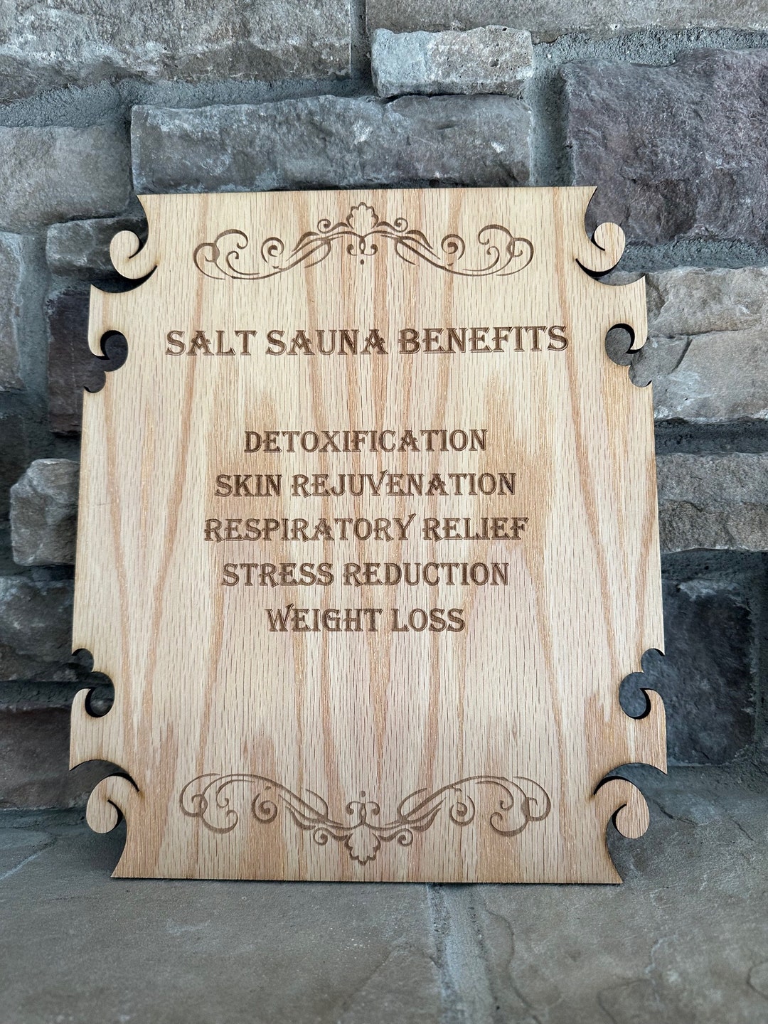 Custom Engraved Light Oak Wood Sign: Personalized Scroll Plaque - Etsy