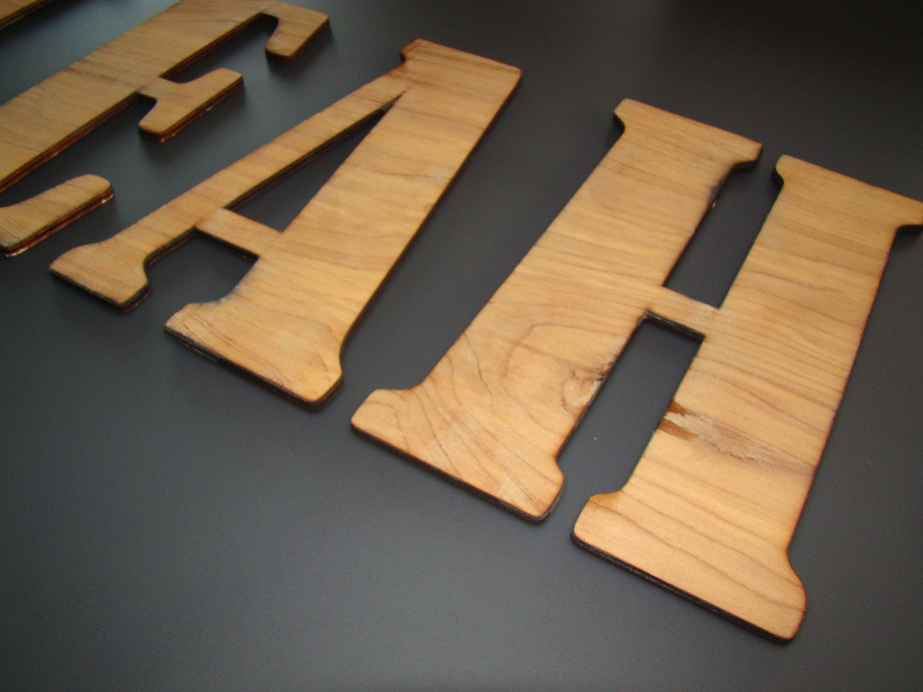 20 Inch Custom Light Oak Wood Letter: Wall Art Decor - Etsy