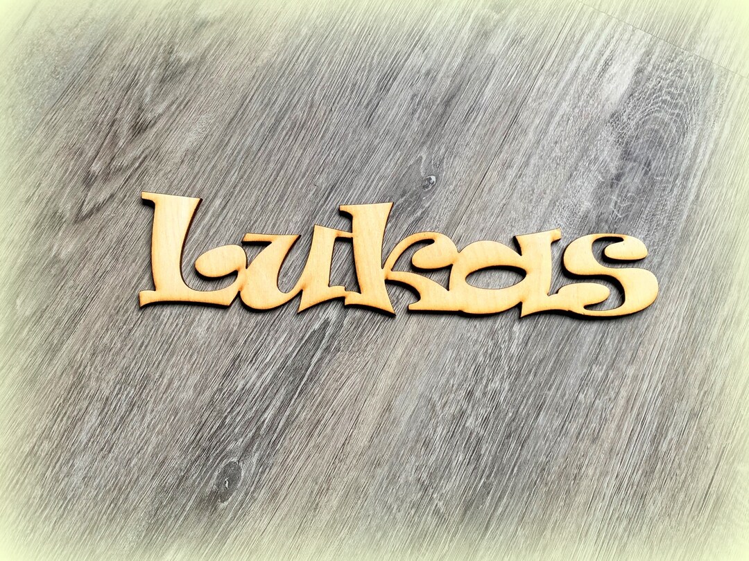 Custom Wood Block Name Sign - Custom Wood Name Sign - Ravie Font Sign ...