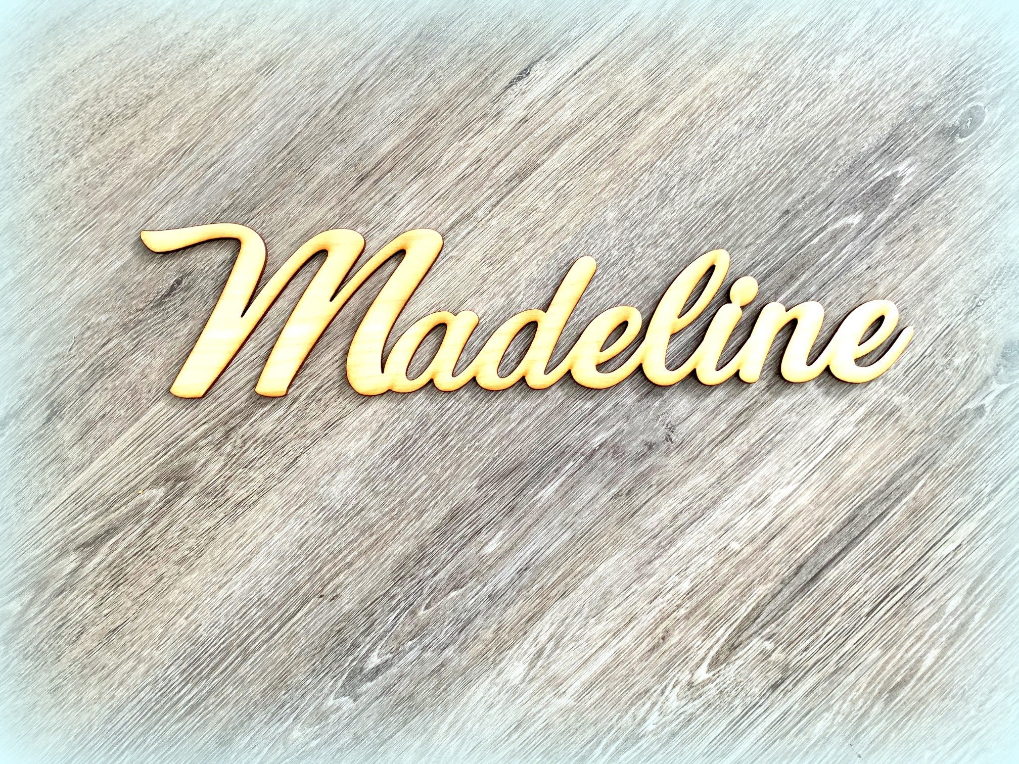 Custom Wood Cursive Name Sign Wood Sign Decorative Script | Etsy