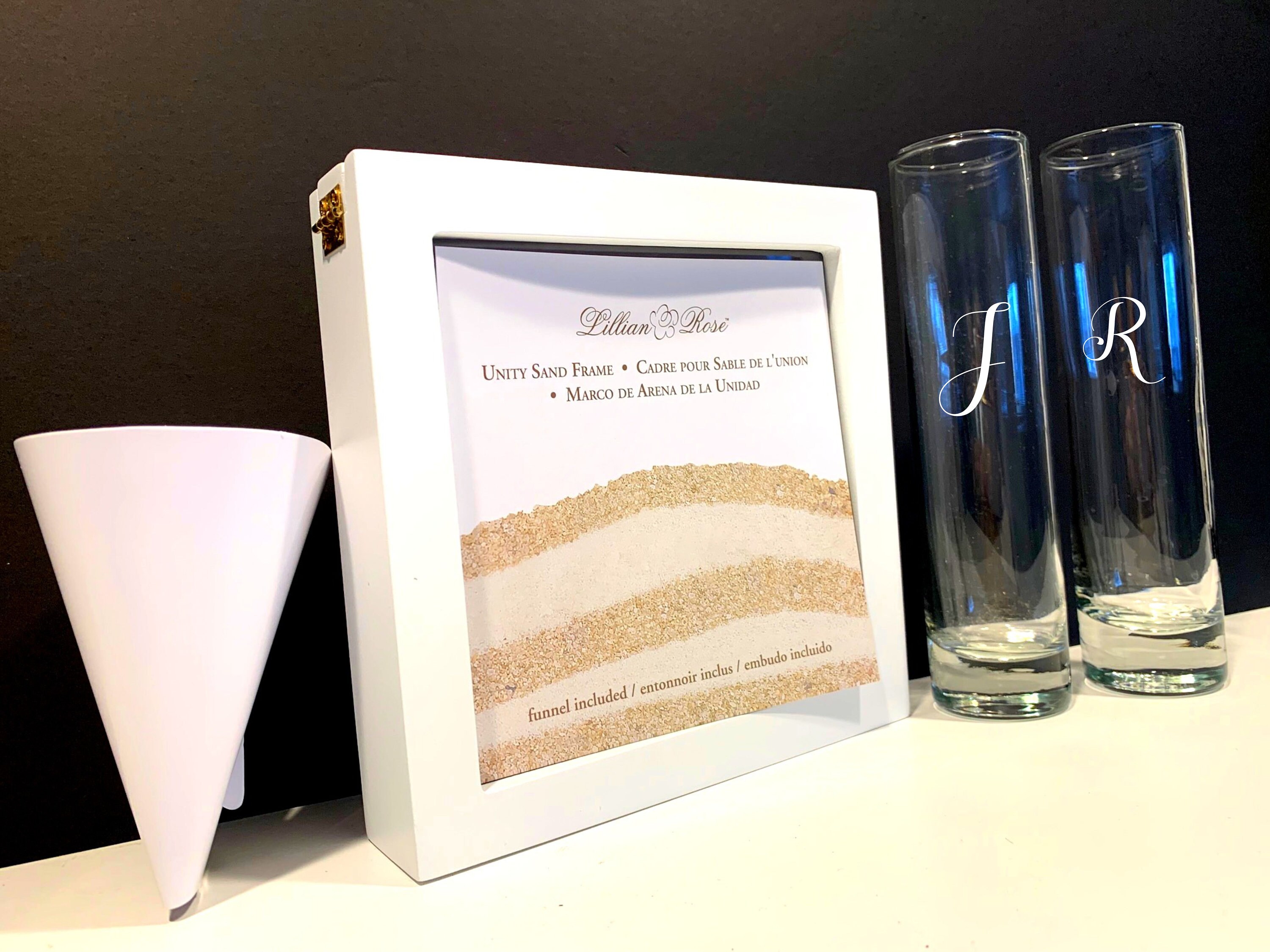 Personalized Small Unity Sand Ceremony White Frame Set | Etsy