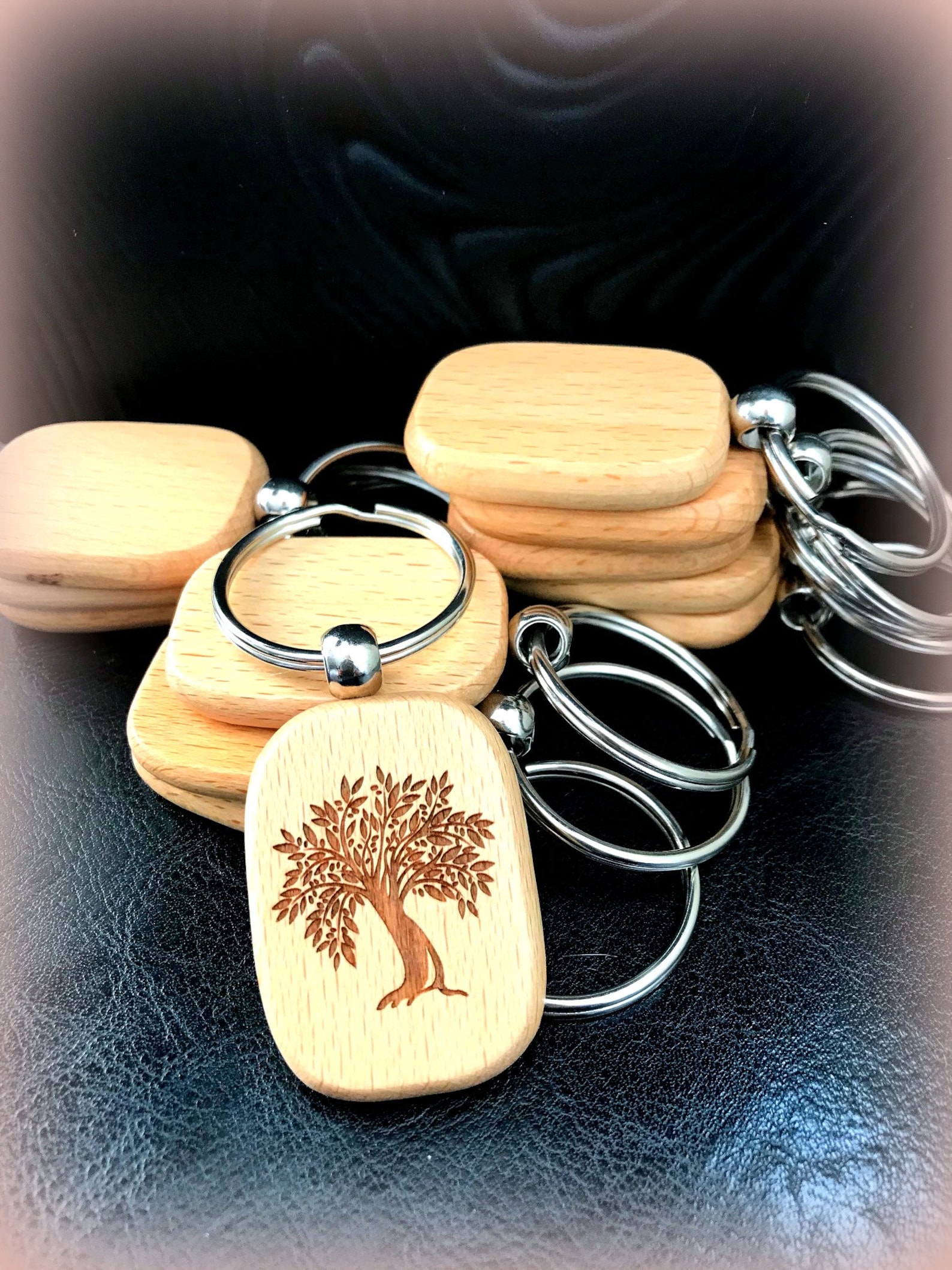 Custom Engraved Maple Wood Key Chain Key Tag Rectangle Shape - Etsy Canada