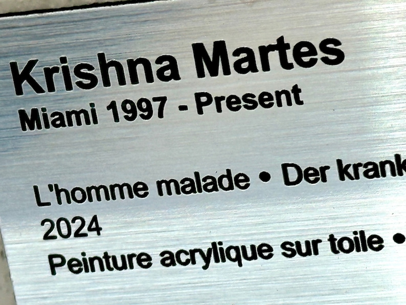 Custom Art Gallery Sign: Brushed Silver & Black Acrylic, Museum Style ...